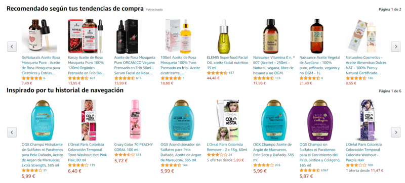 7 formas de usar Recomendaciones de producto en eCommerce